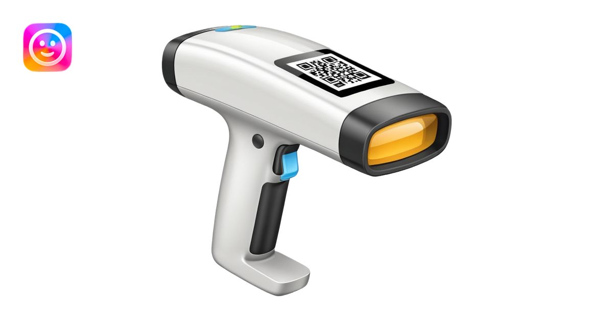 emoji of Barcode Scanner with ‘No Product Found’ Screen emoji | AI ...
