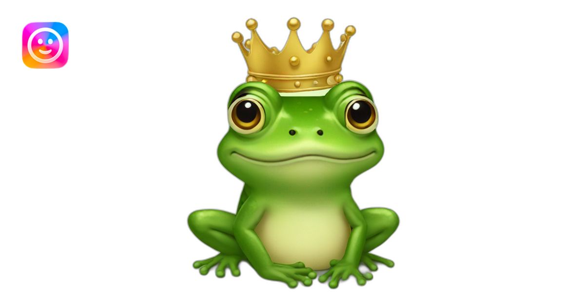 King frog emoji | AI Emoji Generator