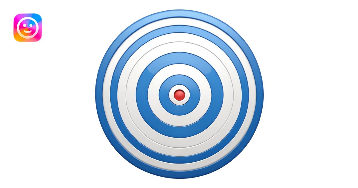 target with a blue bullseye emoji | AI Emoji Generator