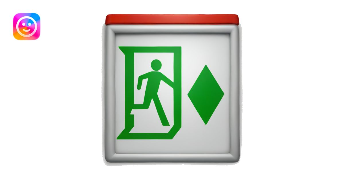 exit sign emoji | AI Emoji Generator