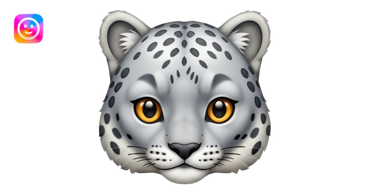 Snow leopard emoji | AI Emoji Generator
