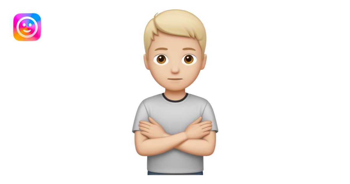 stand and wait with folded hands emoji | AI Emoji Generator