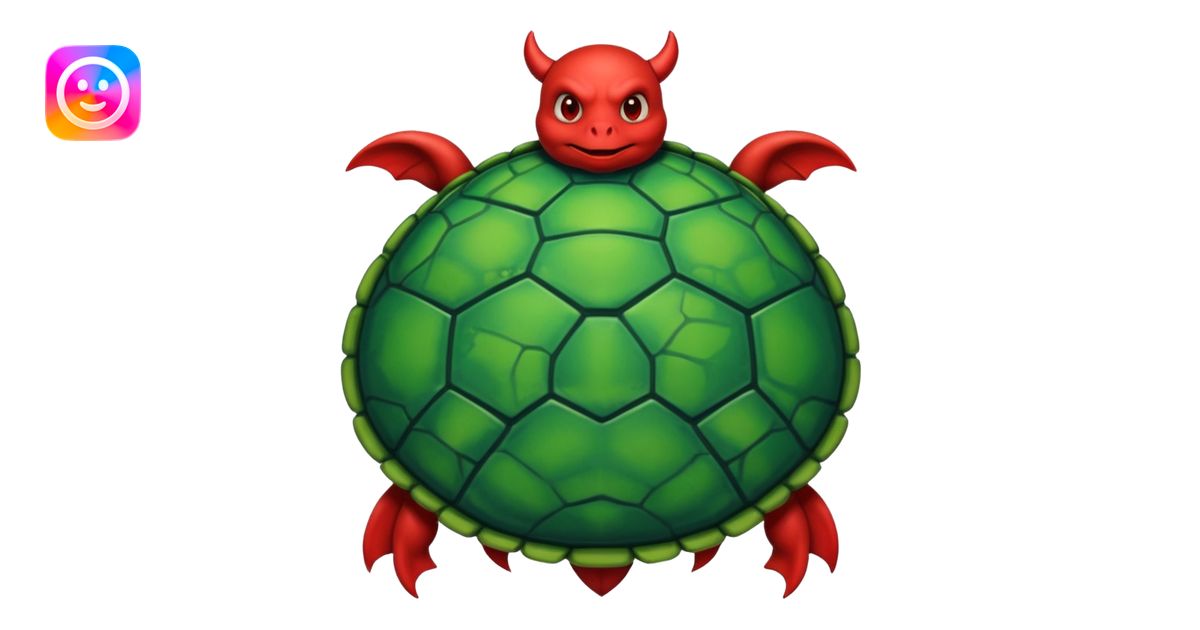 A devil in a turtle carapace emoji | AI Emoji Generator