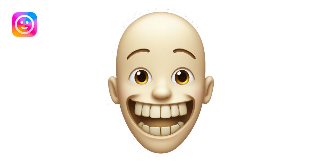 Smile face with bone in Mouth emoji | AI Emoji Generator