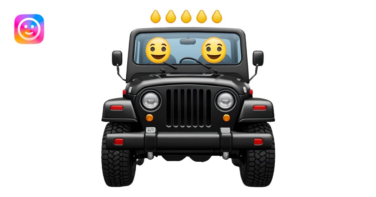 Mahindra thar black color emoji emoji | AI Emoji Generator
