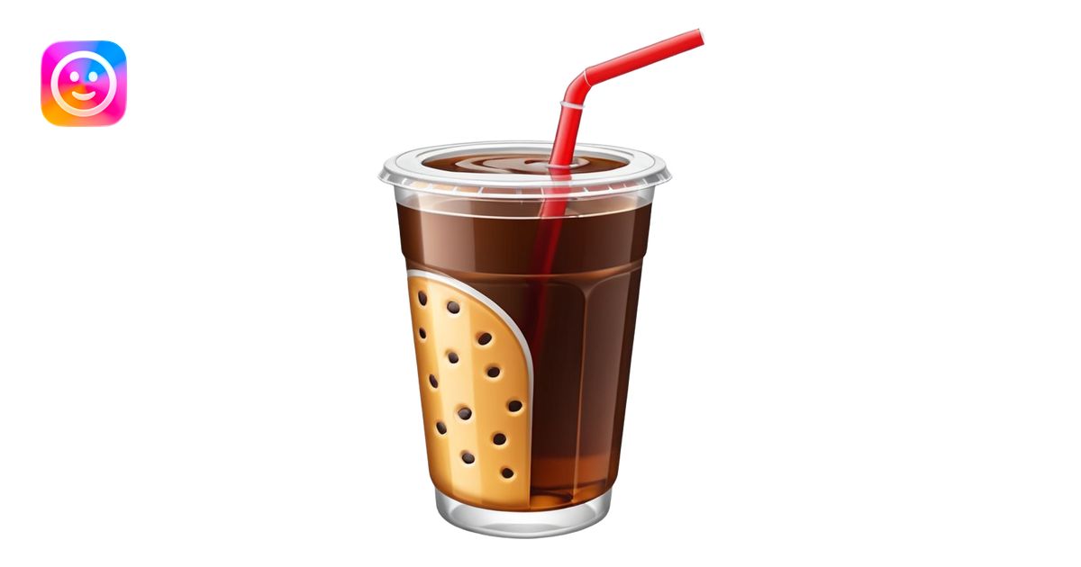 3D minimal icon of a snack and drink cup with a clear accent in #FF3D00 ...