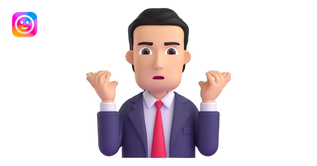 business man with judgmental expression emoji | AI Emoji Generator