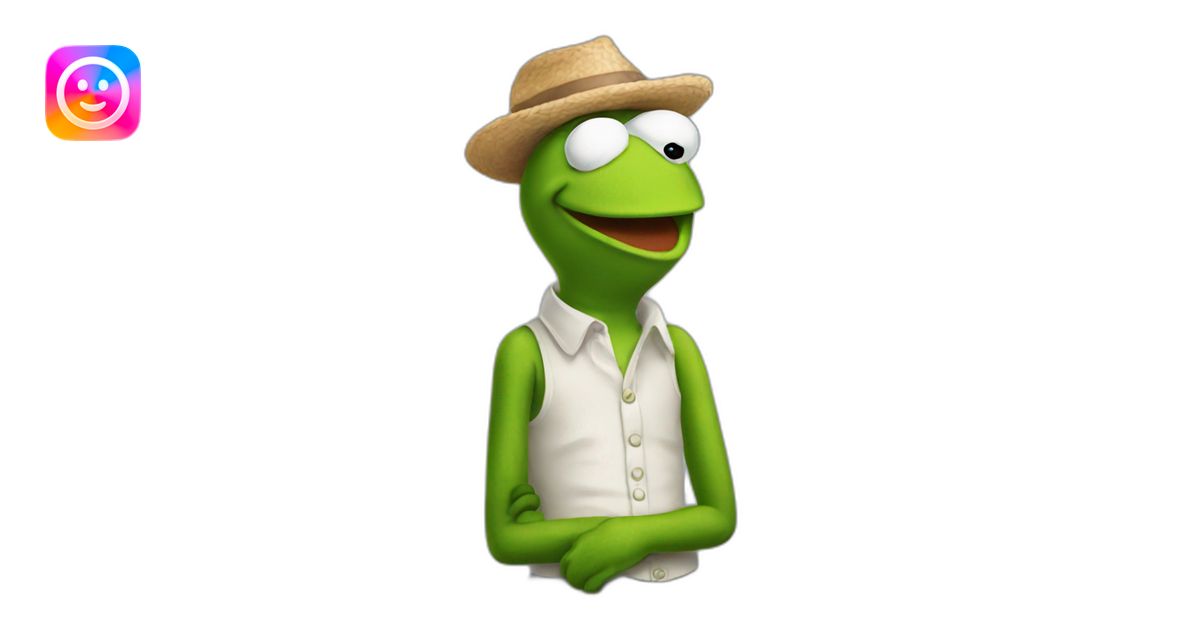 anxious kermit emoji | AI Emoji Generator