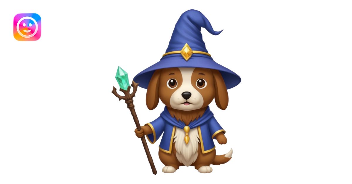 Dog wizard emoji | AI Emoji Generator