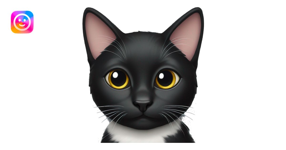 black cat with white paws emoji | AI Emoji Generator