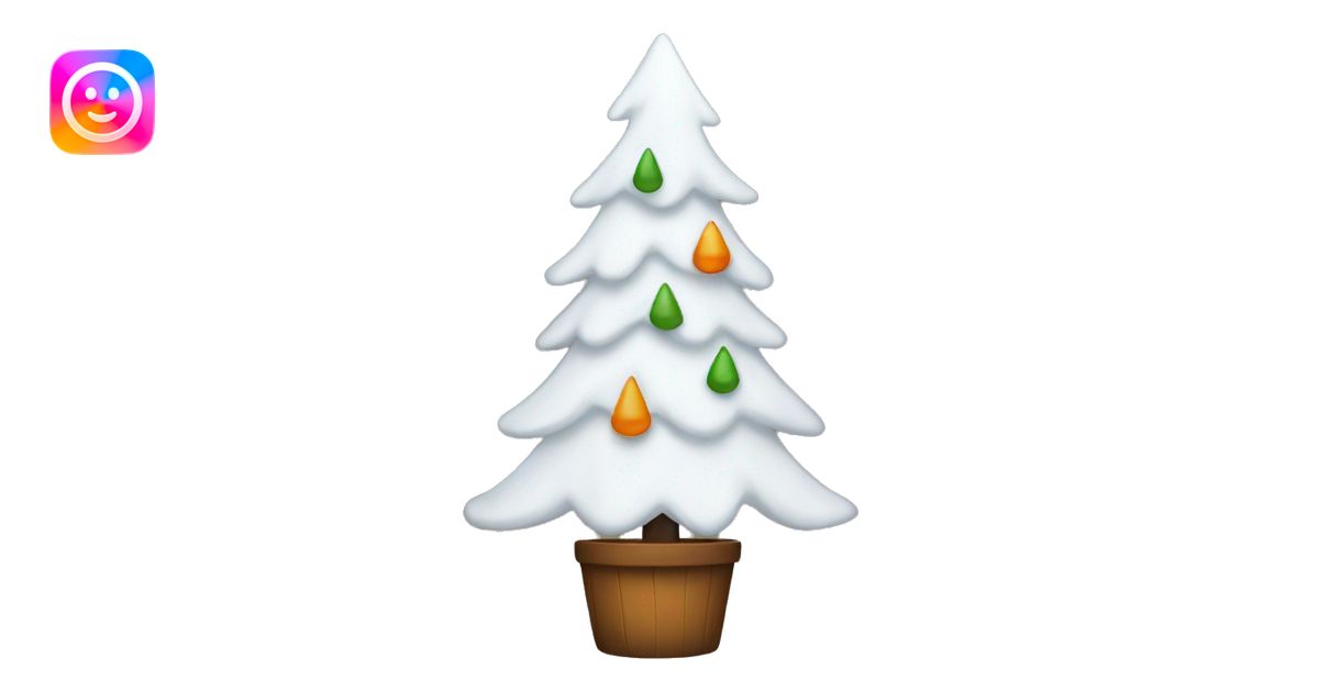 white christmas tree halloween themed emoji | AI Emoji Generator