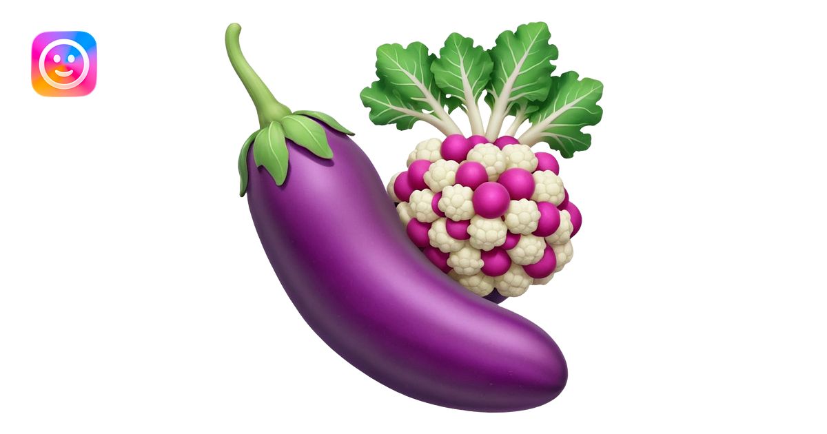 Healthy food : 3d Icon with color of D0B8FF emoji | AI Emoji Generator