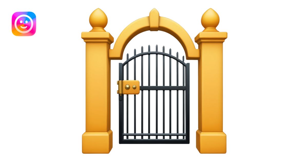 entry and exit through the gate emoji | AI Emoji Generator