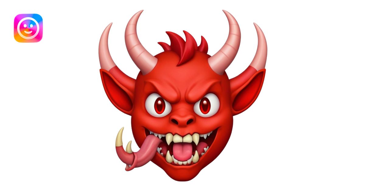 devil face with tongue out emoji | AI Emoji Generator
