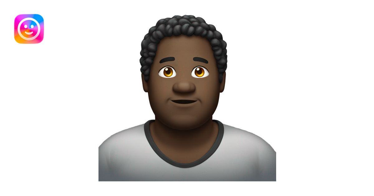 Fat black dude emoji | AI Emoji Generator