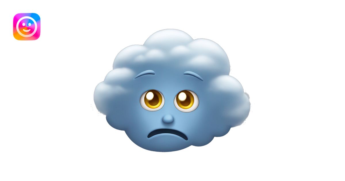 Face with cloud eyes emoji | AI Emoji Generator