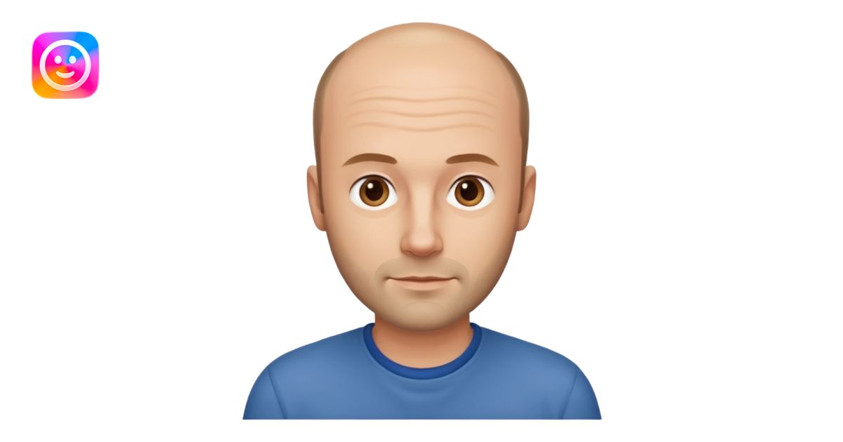 man mid 30's casual clothes balding hairline emoji | AI Emoji Generator