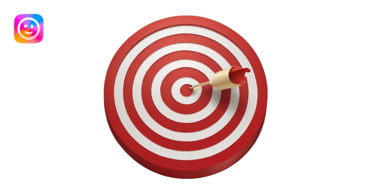 Red Target Logo emoji | AI Emoji Generator