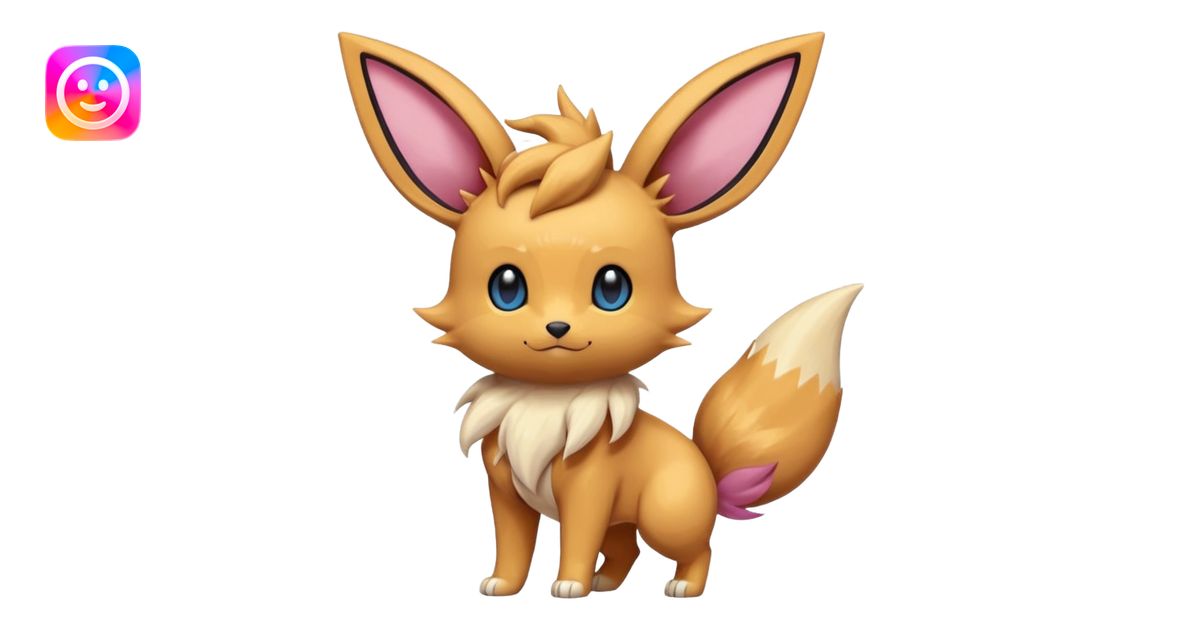 Eeveelution-Cute-Pokémon-fusion full body emoji | AI Emoji Generator