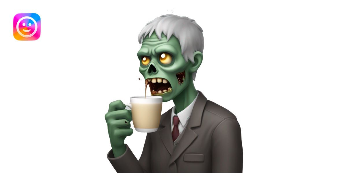 zombie drinking coffee emoji | AI Emoji Generator