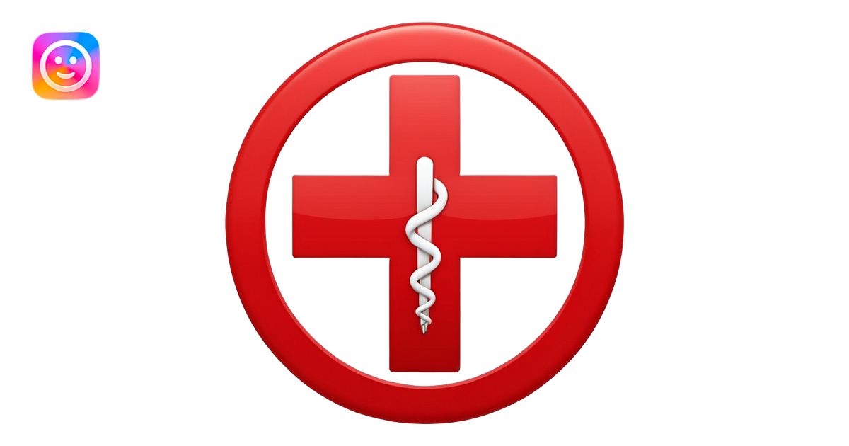 Front-facing medical cross symbol inside a simple circle, minimal line ...