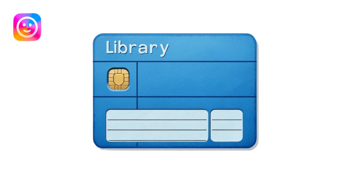 Library card emoji | AI Emoji Generator