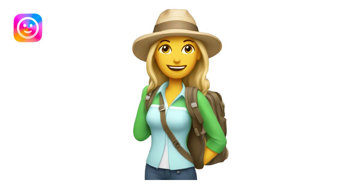 female vacation expert travel emoji | AI Emoji Generator