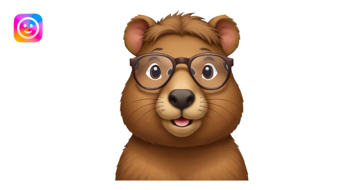 glassed capybara emoji | AI Emoji Generator