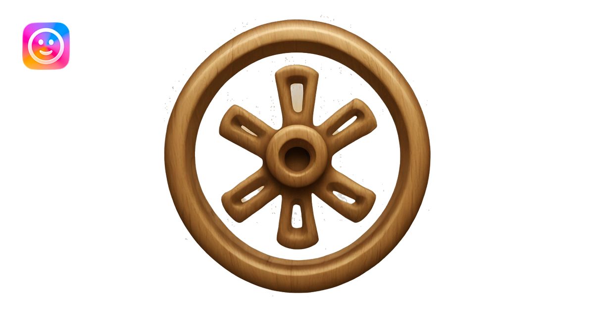 wooden square wheels emoji | AI Emoji Generator