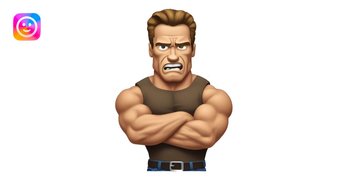 angry arnold schwarzenegger physique emoji | AI Emoji Generator
