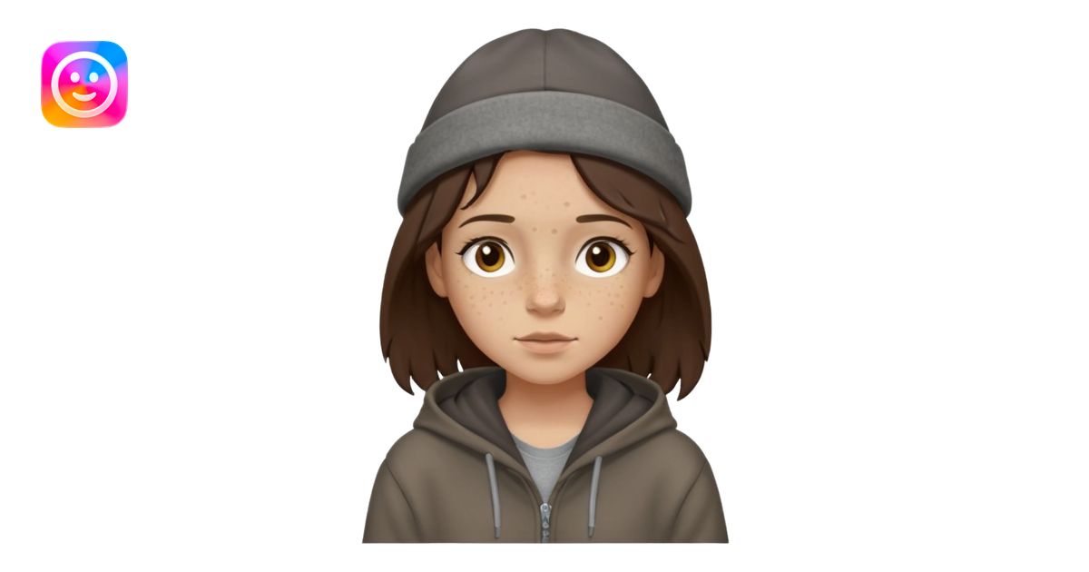 Hobo tomboy with light skin, freckles, shoulder-length center-parted ...
