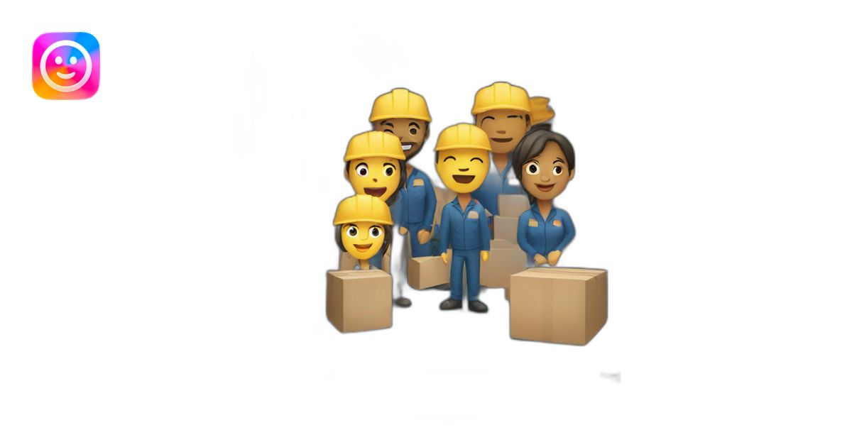 People in shipping container emoji | AI Emoji Generator