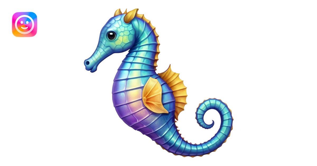 Sea horse pregnant Sea horse emoji | AI Emoji Generator