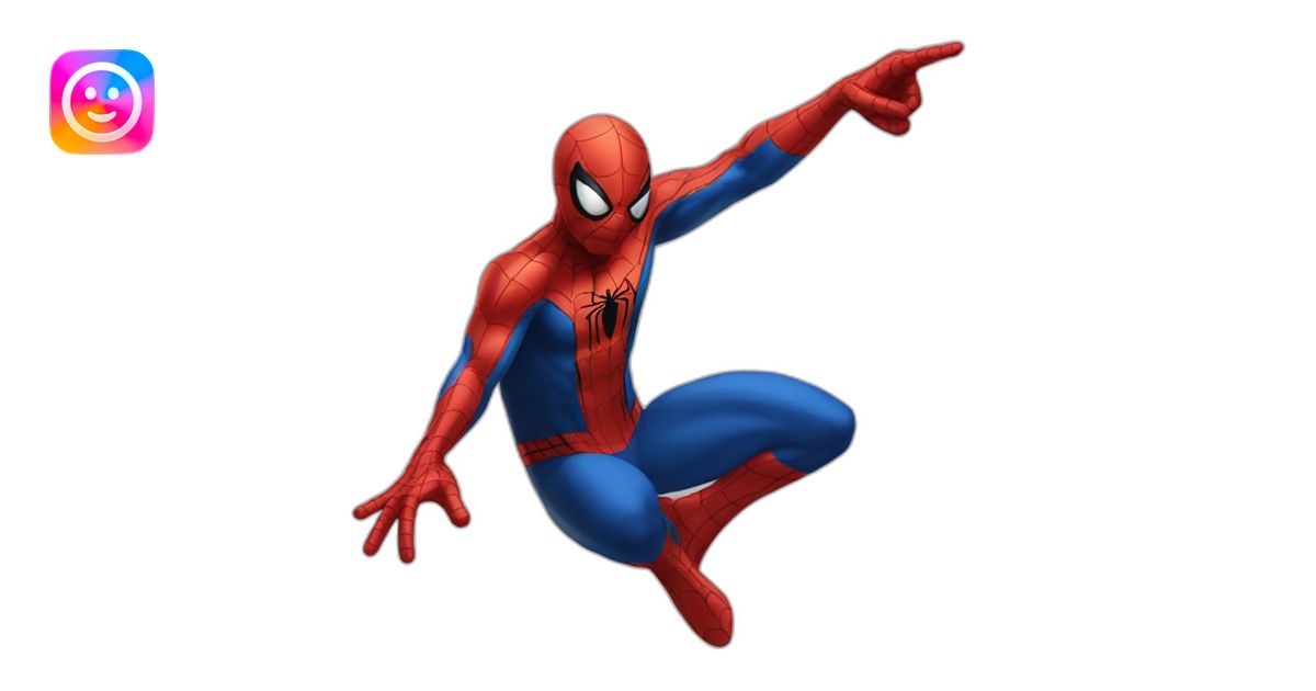 spiderman pointing at spiderman emoji | AI Emoji Generator