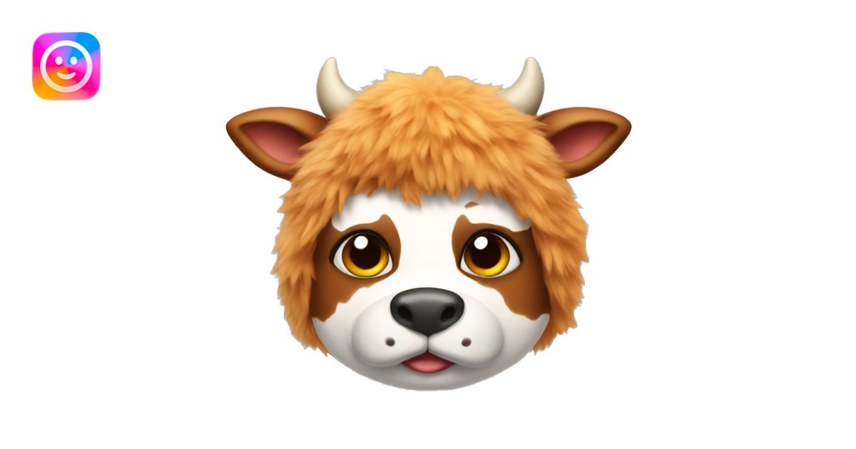 cow in a fox fur coat emoji | AI Emoji Generator