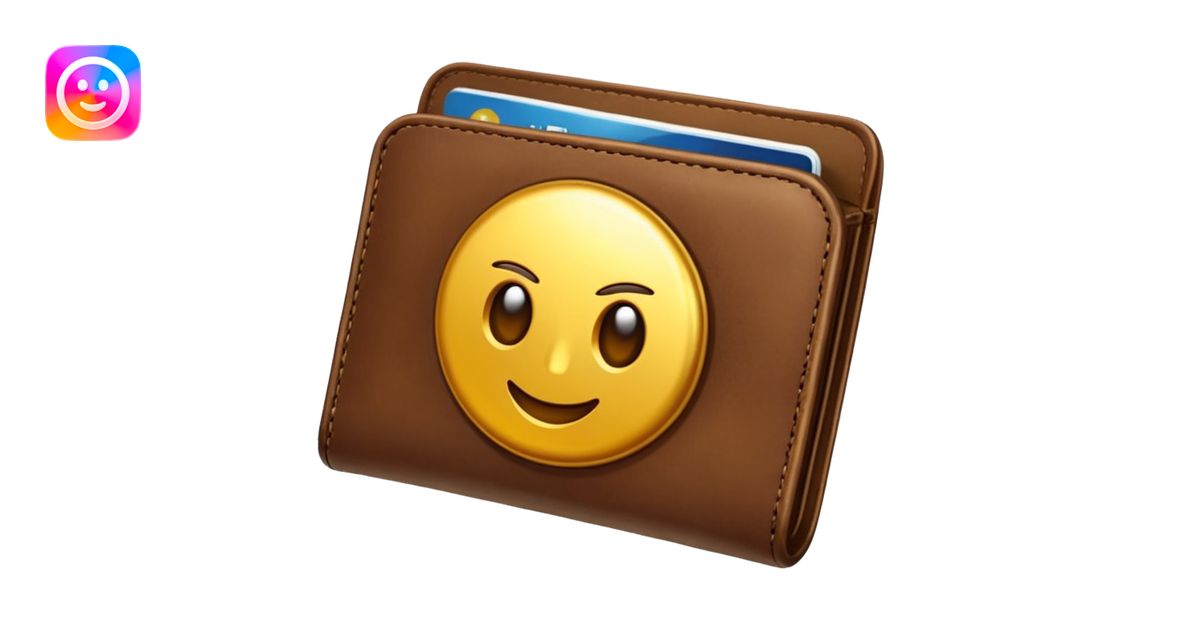 Billetera con un simbolo de honestidad en el medio emoji | AI Emoji ...