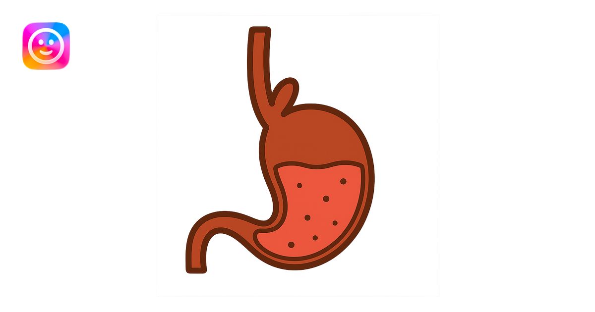 Create an emoji in a simple anatomical style similar to the reference ...