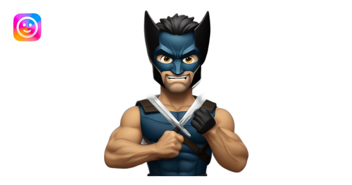 Wolverine withe blade in his hands emoji | AI Emoji Generator