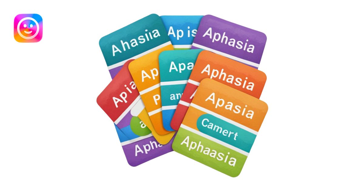 Aphasia patient cards emoji | AI Emoji Generator