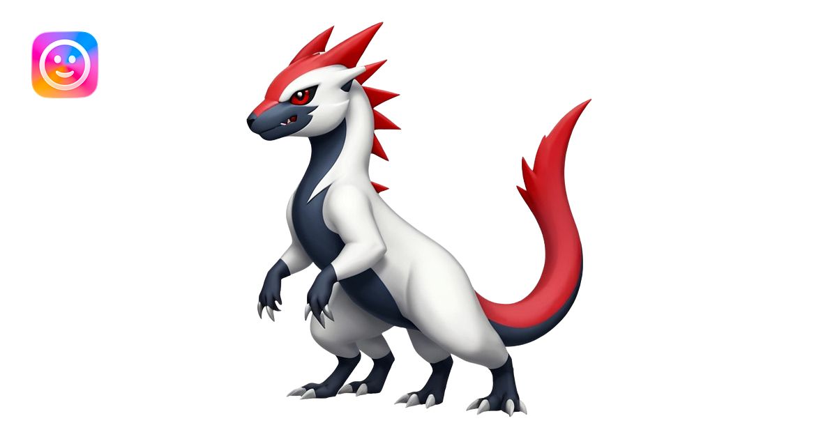 Absol-Salandit-Zangoose-Fusion (full body) emoji | AI Emoji Generator