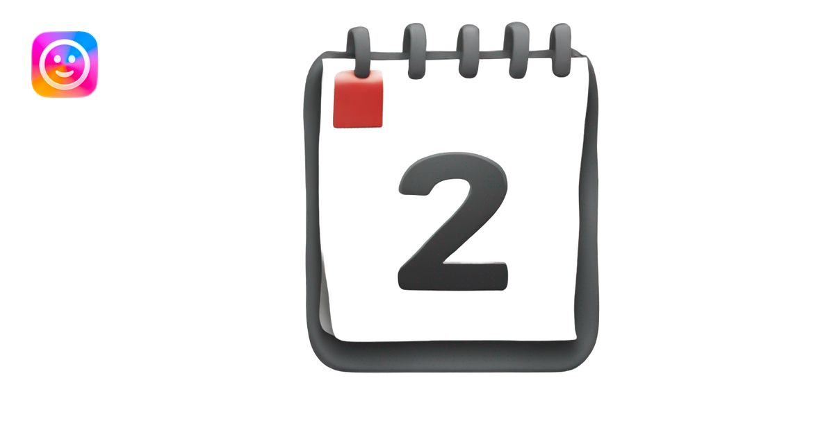 calendar with number 2 emoji | AI Emoji Generator