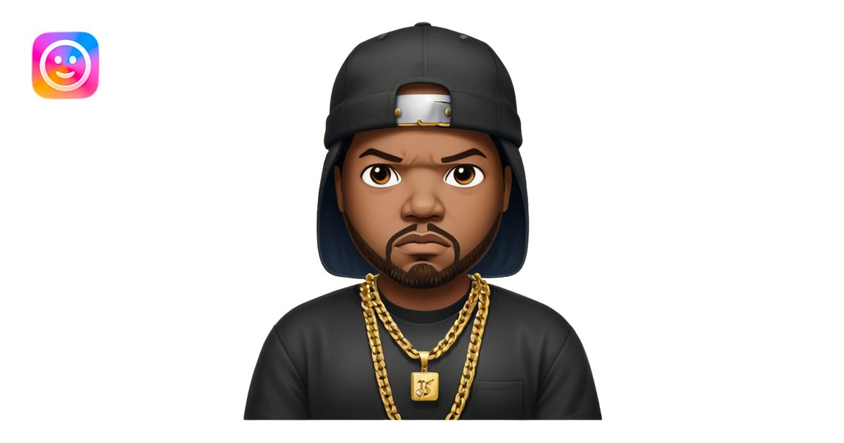 Eazy econ ice cube emoji | AI Emoji Generator