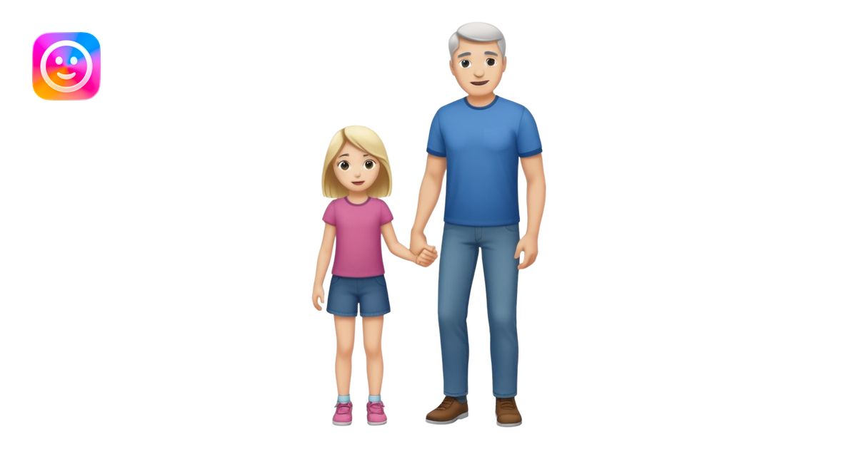 father and daughter playing full body emoji | AI Emoji Generator