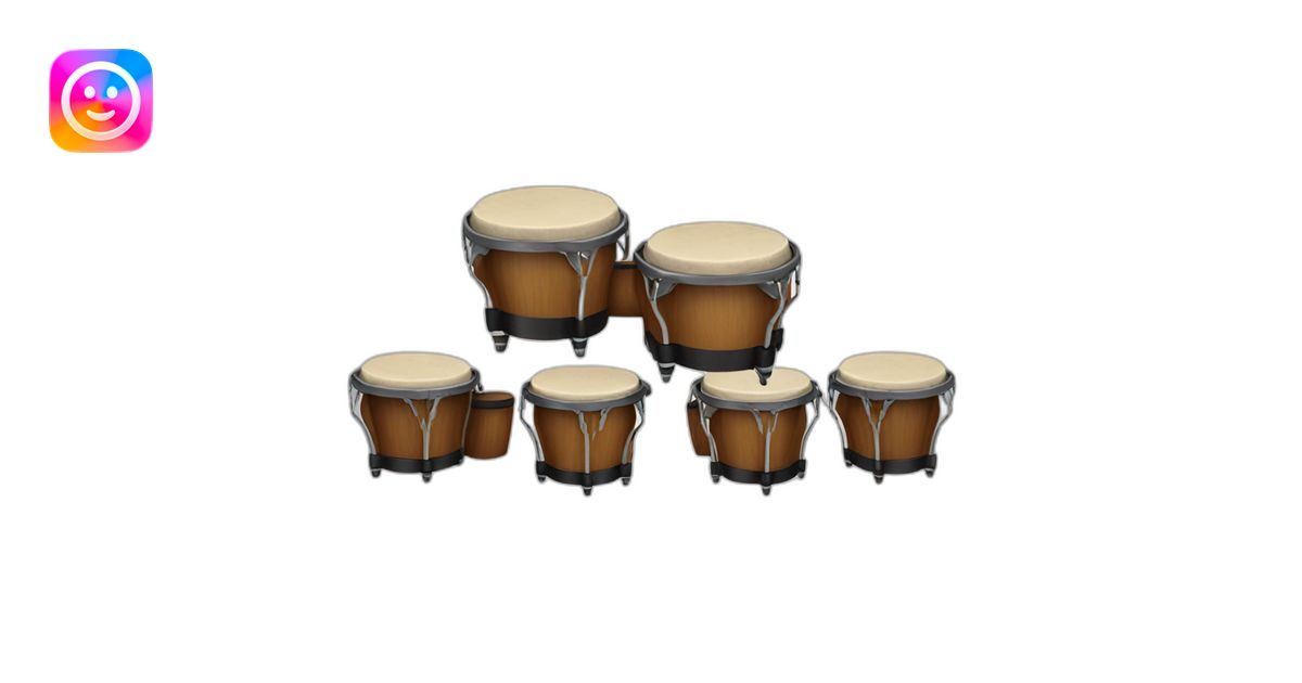 only a pair of bongos, no sticks emoji | AI Emoji Generator