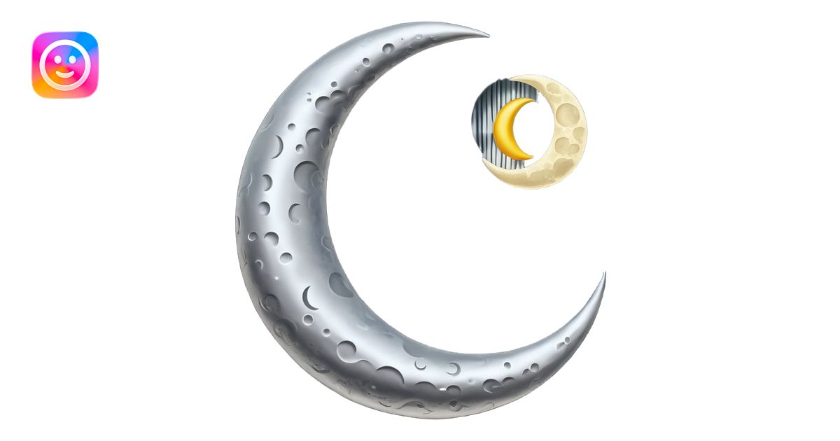 phases of the moon: crescent moon emoji | AI Emoji Generator