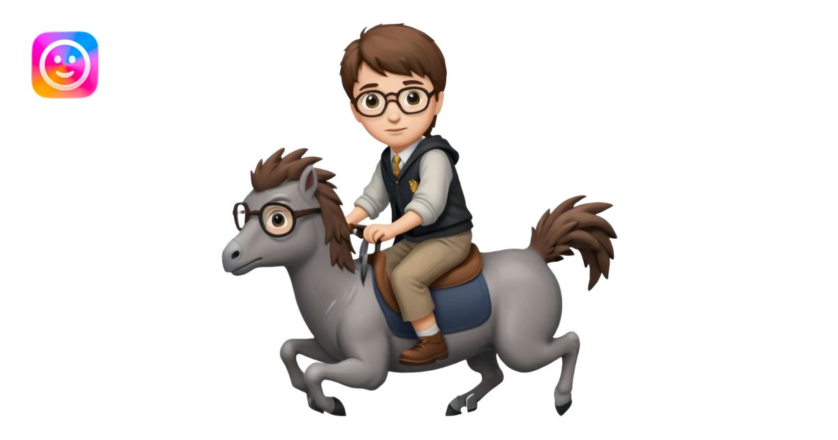 harry potter riding buckbeak emoji | AI Emoji Generator