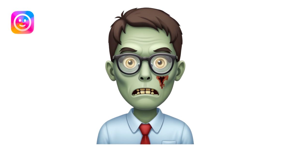office zombie clerk waiting for break emoji | AI Emoji Generator