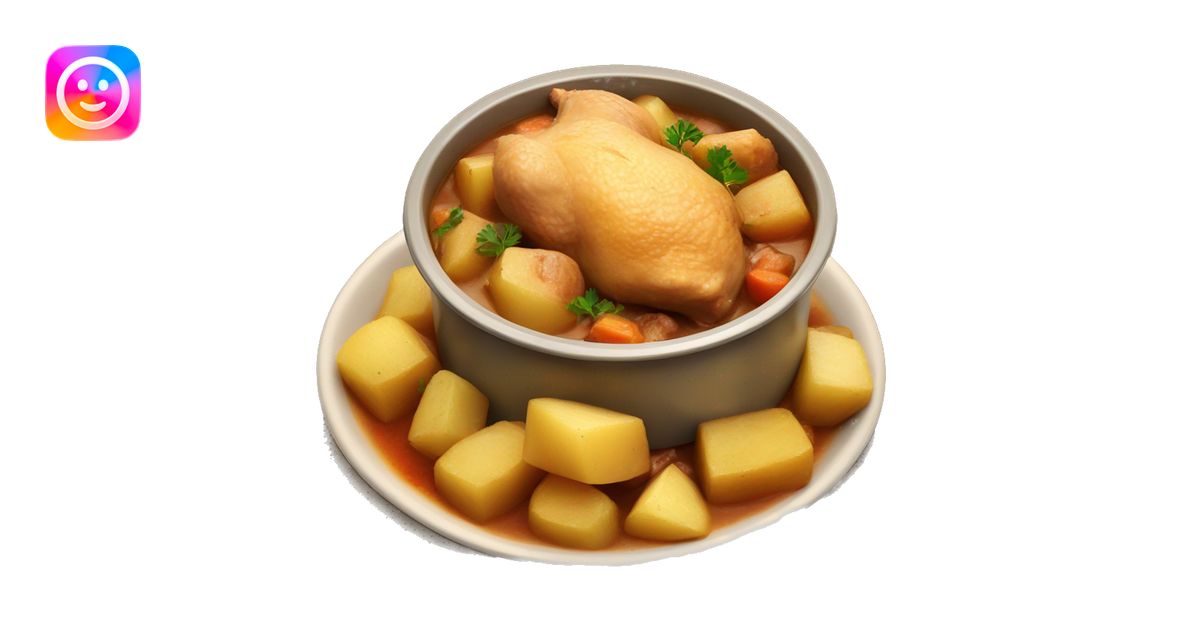 chicken chunk stew with cubed potatoes emoji | AI Emoji Generator