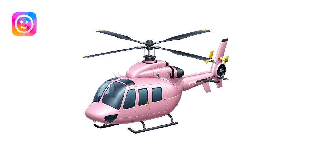 Light pink very big helicopter emoji | AI Emoji Generator