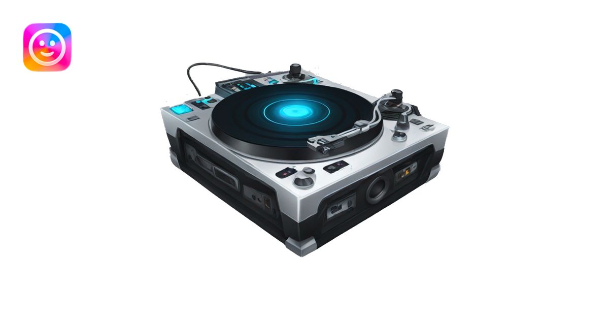 edm dj raving turntables hype emoji | AI Emoji Generator